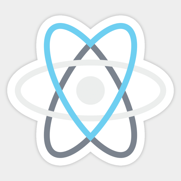 React.js Heart Logo - React - Sticker | TeePublic